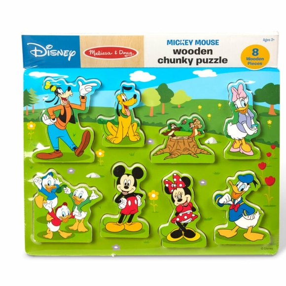 Melissa & Doug | Toys | Melissa Doug Disney Mickey Mouse Wooden Chunky ...